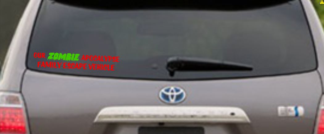 Zombie Apocalypse Car Decal on Luulla