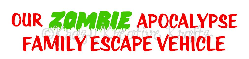Zombie Apocalypse Car Decal on Luulla