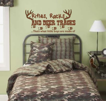 Rifles, Racks And Deer Tracks Vinyl Decal on Luulla